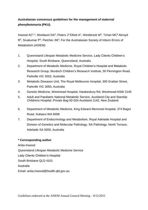 Pdf Australasian Consensus Guidelines For The Management Of Dokumen Tips