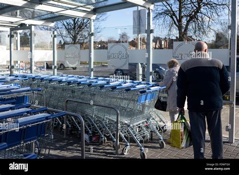 Lidl Supermarket Shopping Trolleys Hi Res Stock Photography And Images Alamy