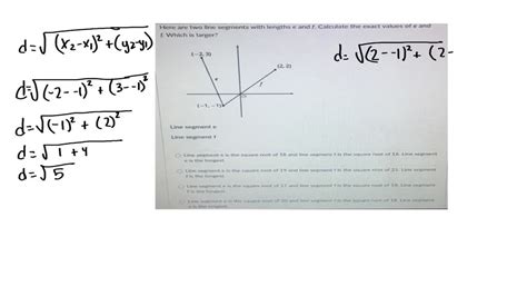 Solved Here Are Two Line Segments With Lengths E And F Calculate The