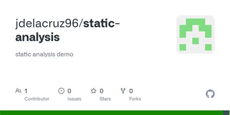 GitHub Jdelacruz Static Analysis Static Analysis Demo
