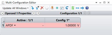 Using Multi Configuration Operands To Control Parameters In A Single Configuration System