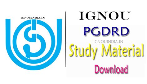 IGNOU PGDRD Study Material Egyankosh Download