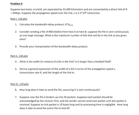 Solved Problem 3 Suppose Two Hosts A And B Are Separated Chegg Com