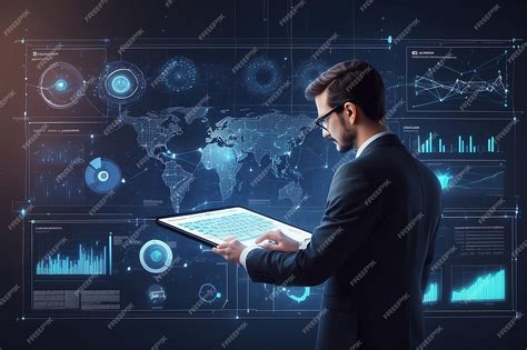 Big Data Analytics With Ai Technology Data Analyst Analyzing And