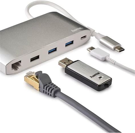 Hama 200111 Концентратор Usb C многопортовый 8 портов 3 X Usb A 2 X Usb C Vga Hdmi Lan