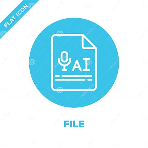 File Icon Vector From Accessibility Collection Thin Line File Outline Icon Vector Illustration