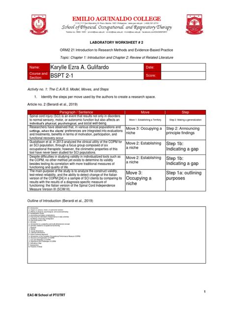 gulifardo lab worksheet 2 the c a r s model and data extraction