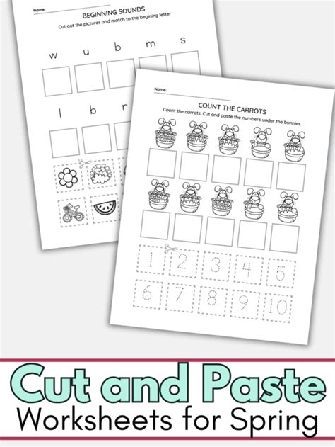 Cut And Paste Spring Worksheets Story Homeschool Preschool