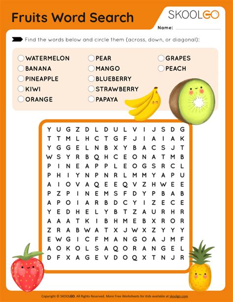Citrus Fruits Word Search Pro At Rita Magno Blog