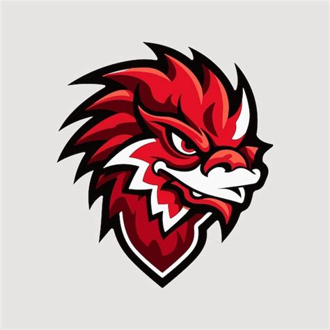 드래곤 마스코트 로고 스포츠 디자인 프리미엄 벡터 일러스트 프리미엄 벡터