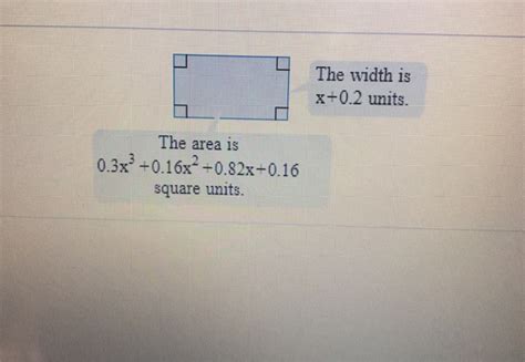 Solved Write A Polynomial That Represents The Length Of The