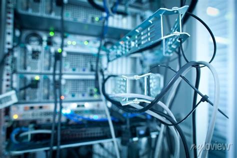 Server Rack Cluster In A Data Center • Wall Stickers Interiors Router Datacenter