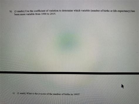 Solved Question 3 15 Marks The Following Table Shows The