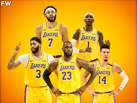 The Lakers Starting Lineup With Lebron Ad Javale Danny And Kcp Is