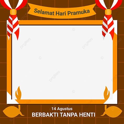 Scout Hari Pramuka Vector Design Images Selamat Hari Pramuka Scouting Day With Frame Design