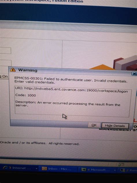 Hyperion Starters Blog Unable To Login To Hyperion Workspace Or Planning