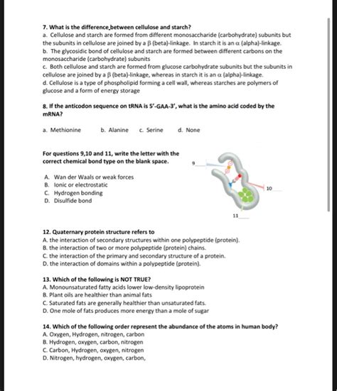 Solved 7 What Is The Difference Between Cellulose And