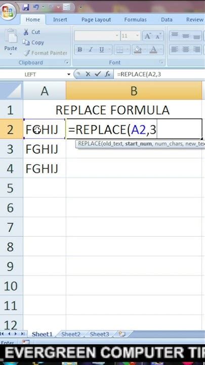 Replace Formula Shorts Excel Viral Trendingshorts Youtubeshorts