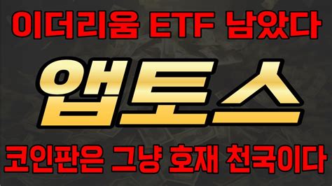 앱토스 코인🏆역대급 불장에서 수익 싹쓸이하자 앱토스코인앱토스코인전망 Youtube