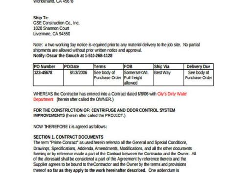 Purchase Order Contract Template 12 Purchase Order Samples Free Premium Templates Williamson