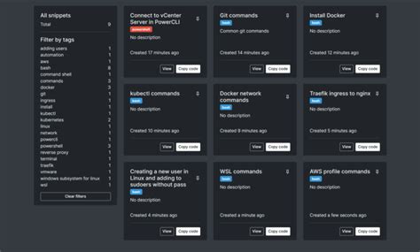 Snippet Box Home Lab Dashboard For Code Virtualization Howto