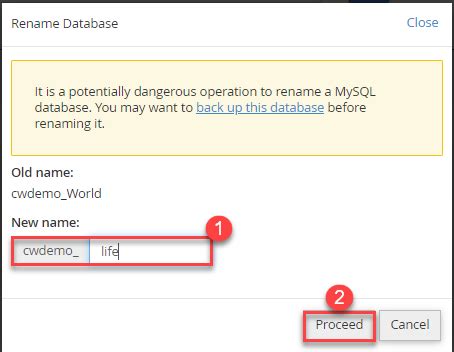 How To Rename MySQL Database Through CPanel WHUK