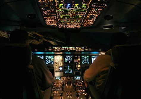 Airbus A330 Cockpit Night