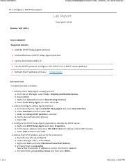 Configuring DHCP Relay Agent With NetTeam Interface Lab Report Course Hero