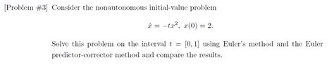solved [problem 3] consider the nonautonomous