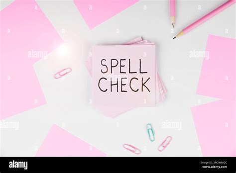 text caption presenting spell check business concept to use a computer