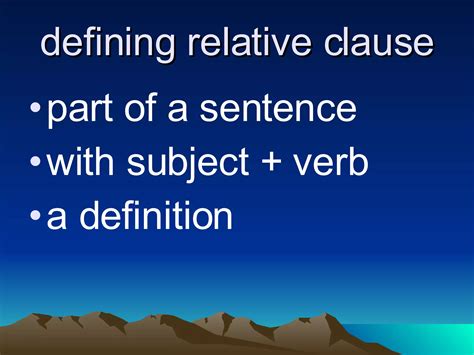 Defining Relative Clause PPT