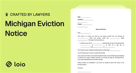 Michigan Eviction Notice Form Download And Complete Now