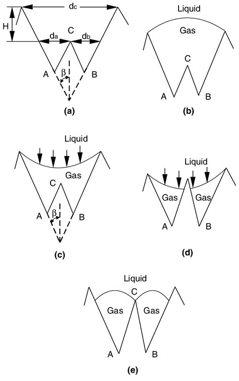 Different Gasliquid Interface Configurations For Cavities Residing Download Scientific Diagram