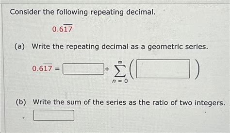 solved consider the following repeating
