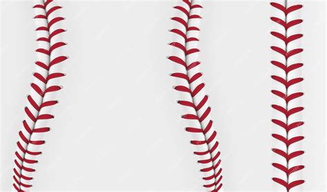 Premium Vector Baseball Lace Pattern Softball Ball Stitch Thread