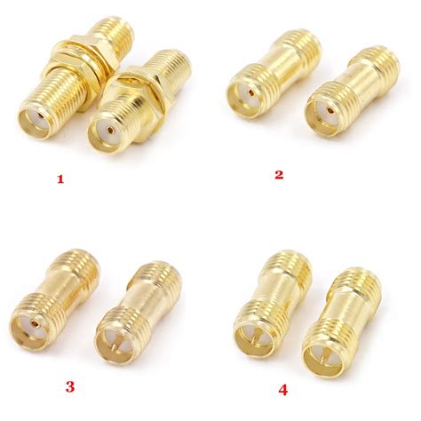 Connector 2pcs RF Coaxial Coax Adapter SMA Female To RP SMA Female RP SMA Connector