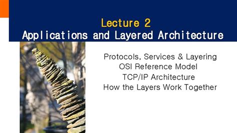 Lecture 2 Applications And Layered Architecture Protocols Services