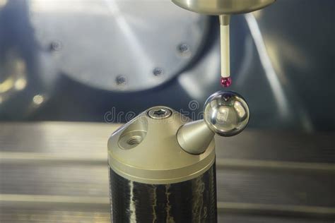 The Touching Probe Attach On CNC Machine Calibration Process Stock Photo Image Of Measure