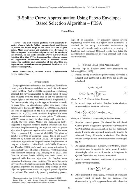 pdf b spline curve approximation using pareto envelope based