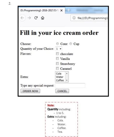 solved create a webpage that prints the following note