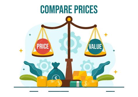 Premium Vector Compare Prices Vector Illustration Of Inflation In