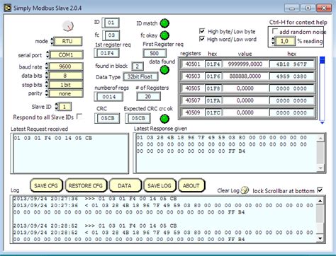 Test Modbus Slave Terminál Pro Pc Pro Testování Komunikace Automatizace Hw Cz