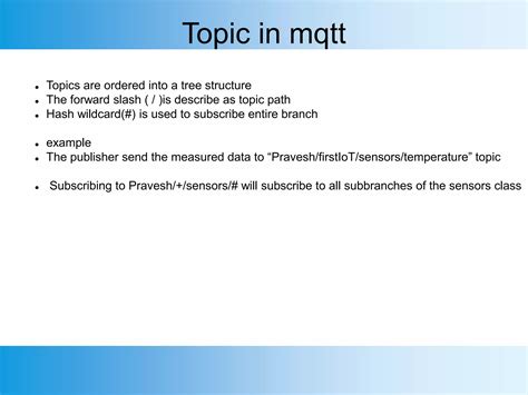 Mqtt Protocol In Iot Ppt