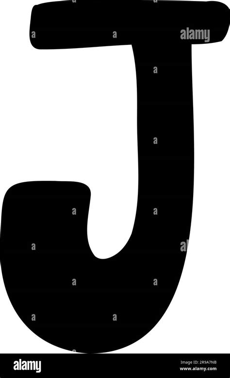 Bold J Letter Latin English Stock Vector Image And Art Alamy