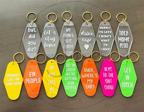 Custom Acrylic Keychains With Inspirational Quotes