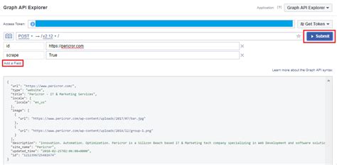 programatically force update facebook open graph pericror