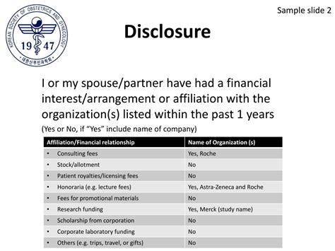 Ppt Speaker Disclosure Slides For Presentations Powerpoint Presentation Id 9615249