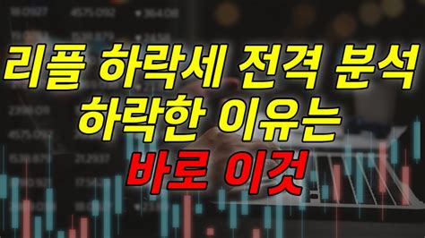 리플 왜 자꾸 하락하나 했더니 이런 이유가 Youtube