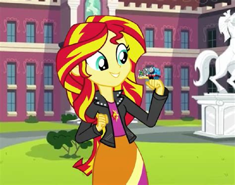 Thomas Rocky And Sunset Shimmer By Avilmig On Deviantart