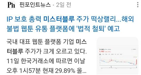 미스터블루 주가 전망 및 투자 전략 분석 국가전략산업으로 지정 K 콘텐츠 감세 혜택으로 상한가 직행 네이버 블로그
